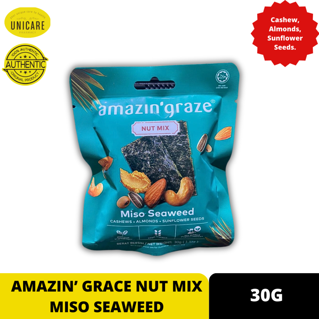 AMAZIN’ GRACE NUT MIX MISO SEAWEED 30G | Shopee Malaysia