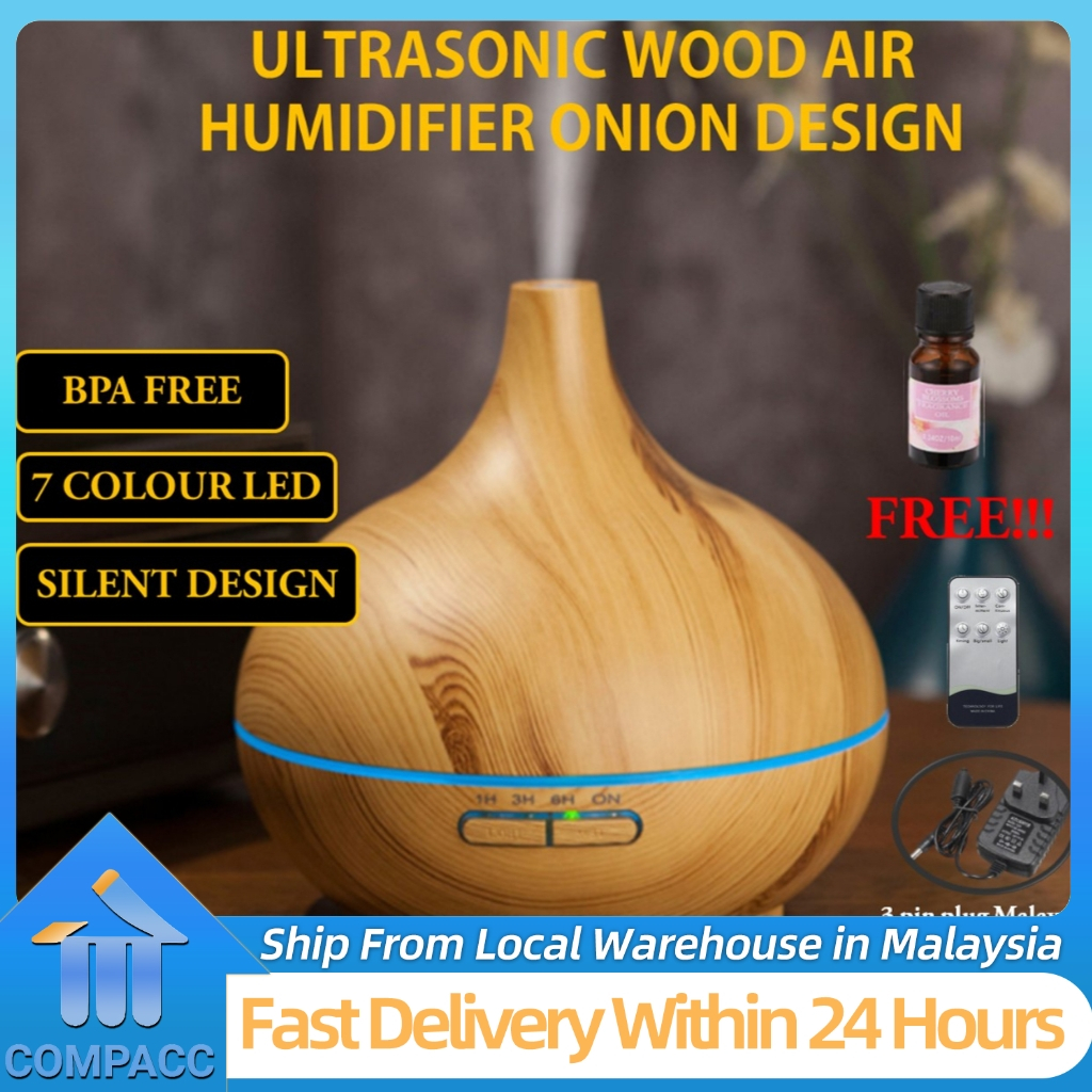 Ultrasonic Wood Grain Cold Mist Air Purifier Humidifier Diffuser Onion ...