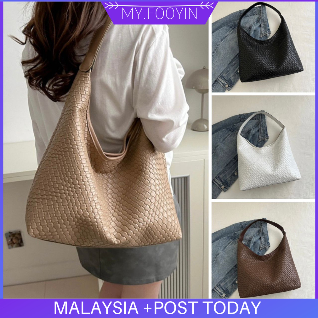 N58 READY STOCK MYFOOYIN Niche Design Vintage Shoulder Bag Fashion PU Leather Handbag Casual ...