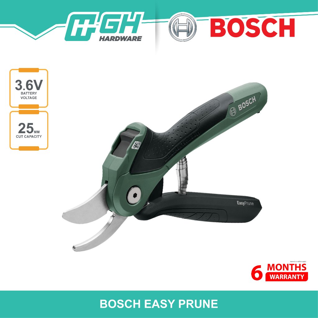 [ GH HARDWARE ] BOSCH 3.6V Easy Prune Secateurs Pruner Shears ...