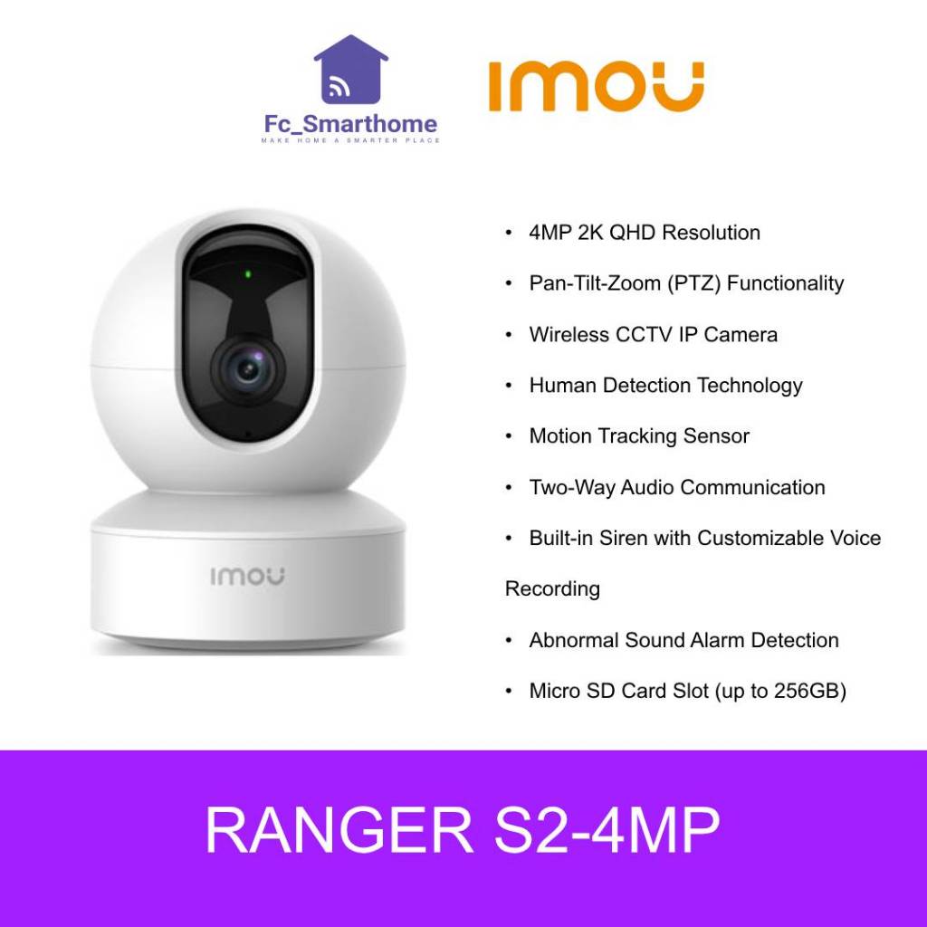 IMOU RANGER S2-4MP CCTV IP Camera | 2K QHD | AI Human Detection ...