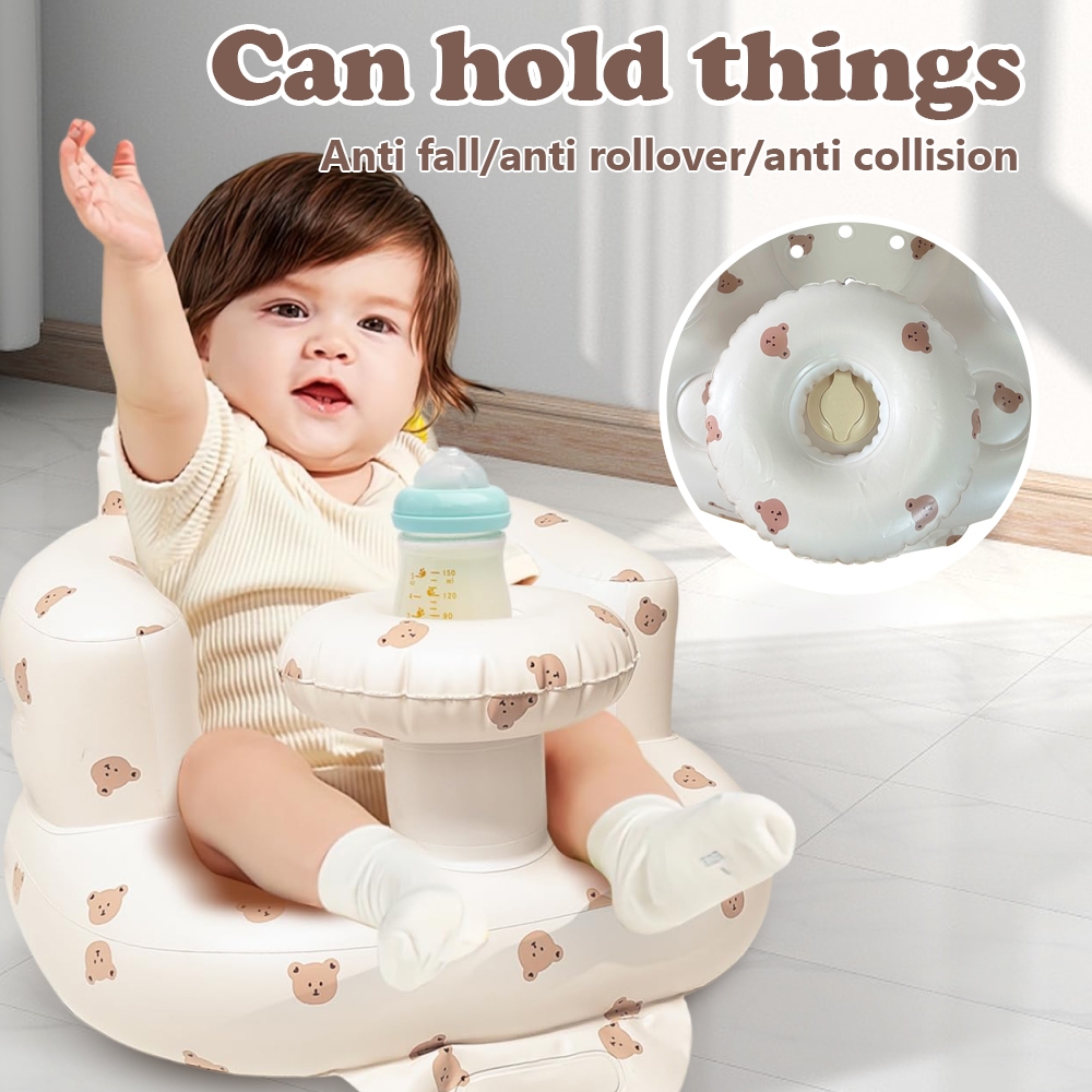 Local Store Cute Bear Baby Inflatable Chair with Plate Soft Chair Seat ...