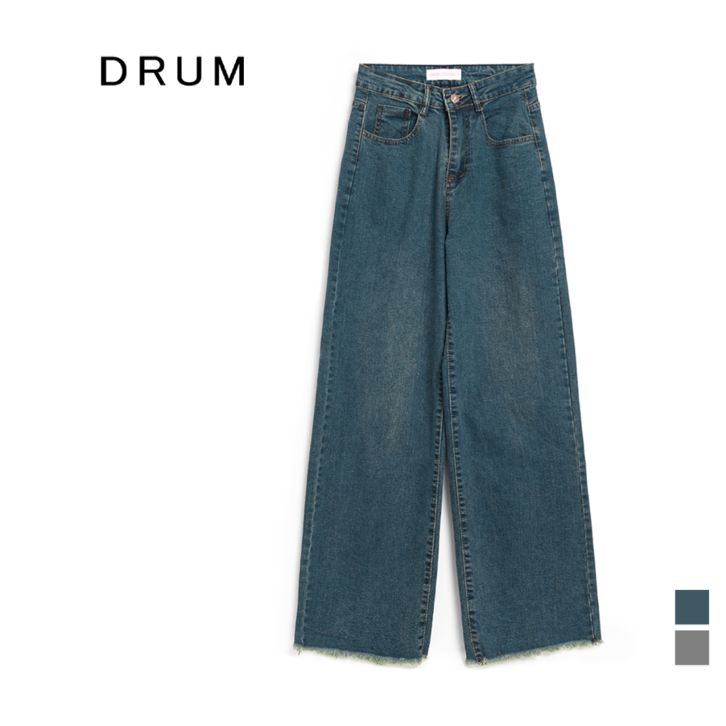 Denim Washed Relax Cut Long Jeans- Blue/Grey | Shopee Malaysia