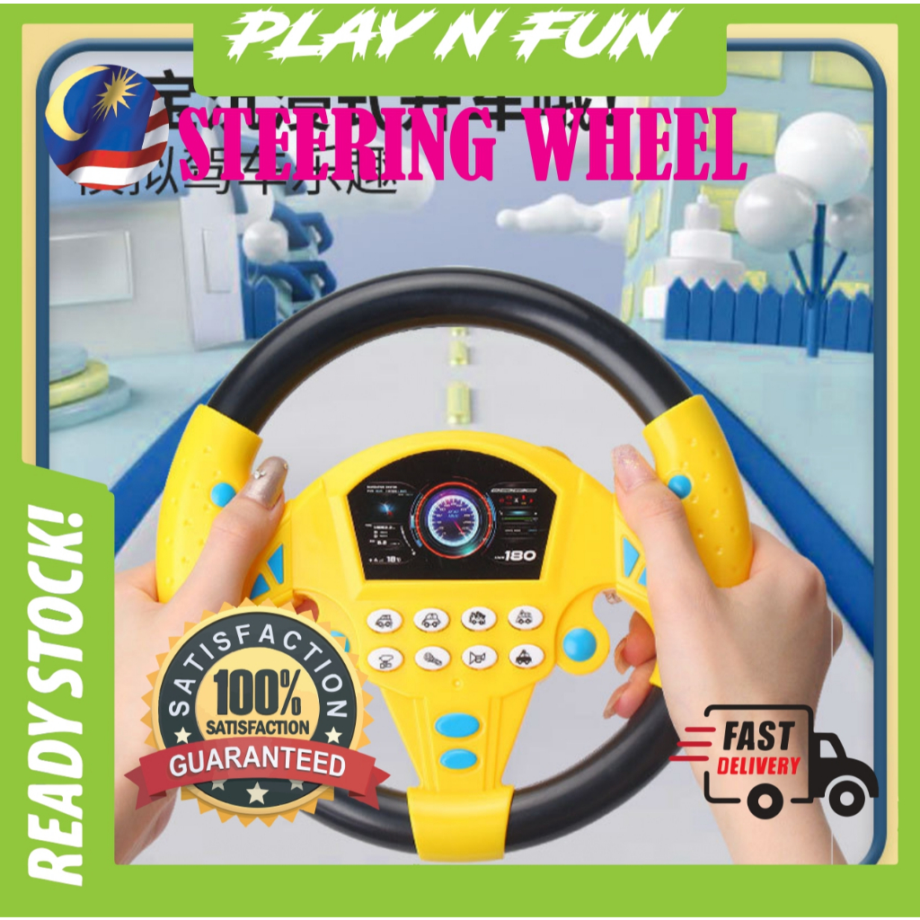 PLAYNFUN Car Steering Toys Steering Wheel Toy Car Mainan Baby Steering ...