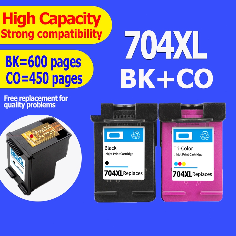 HP 704 704 XL Ink Cartridge for 2010 2060 D2060 D2010 K110A K010A ...