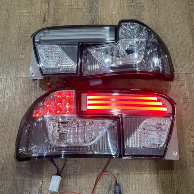 1 set 4pc Smoke Proton Wira Tail Lamp LED Light Bar Lampu Hitam ...