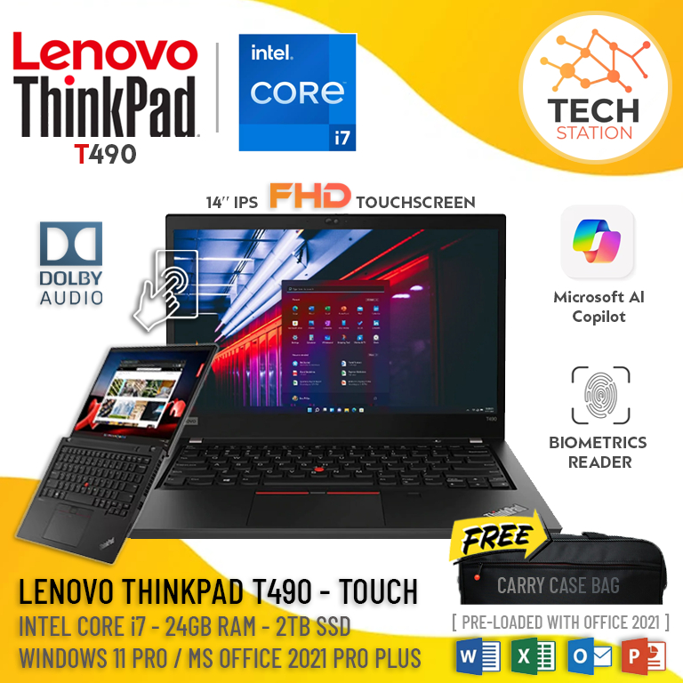 LENOVO THINKPAD T490s/ T480s [CORE i7/i5-8TH GEN / 16B RAM / UP TO 2TB ...