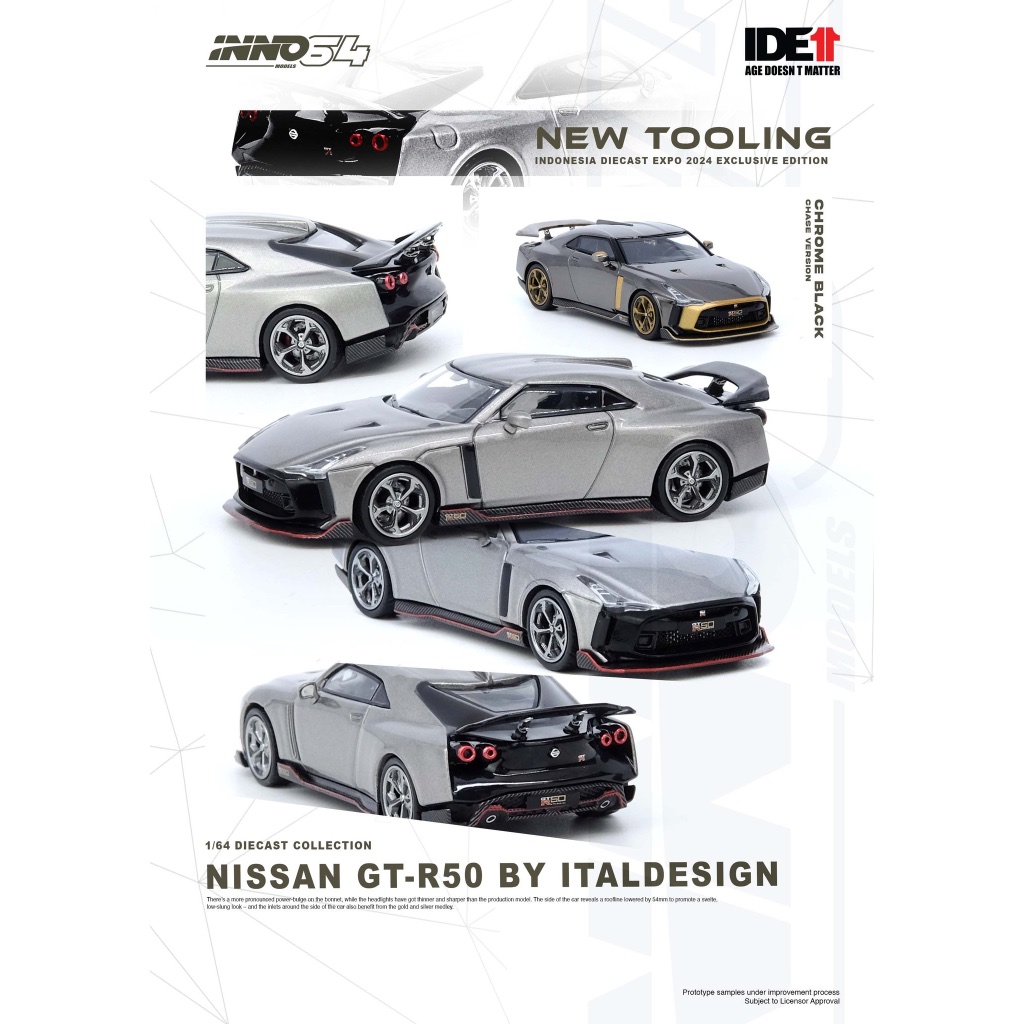 (BOX DENTED) INNO MODELS INNO64 1/64 ⁠1 NISSAN GT-R50 BY ITALDESIGN ...