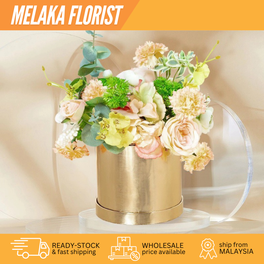 MIRROR BUCKET BOX Flower Box Surprise Delivery Box Florist Box Love ...