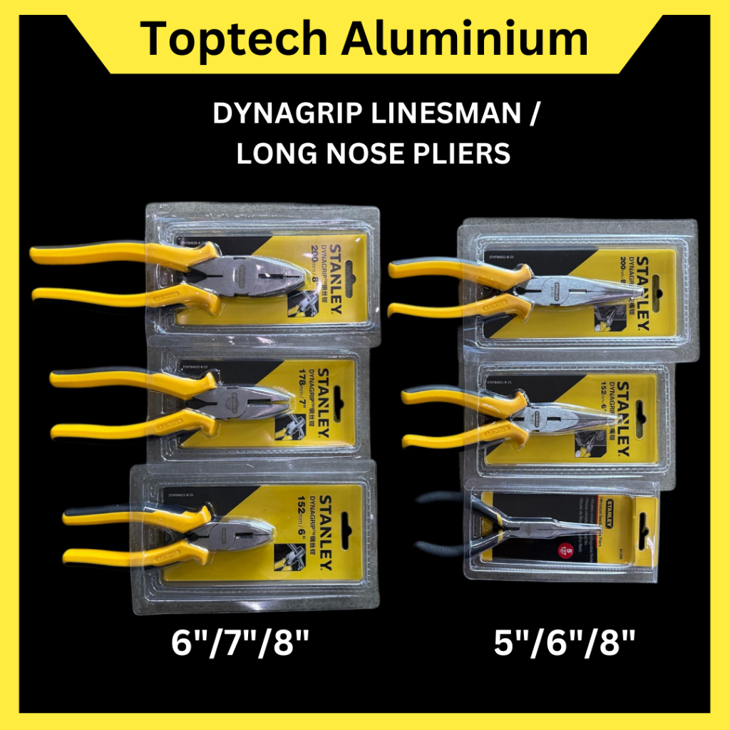 [100% ORIGINAL/READY STOCK] STANLEY DYNAGRIP 6" 7" 8" LINESMAN PLIERS 6 ...