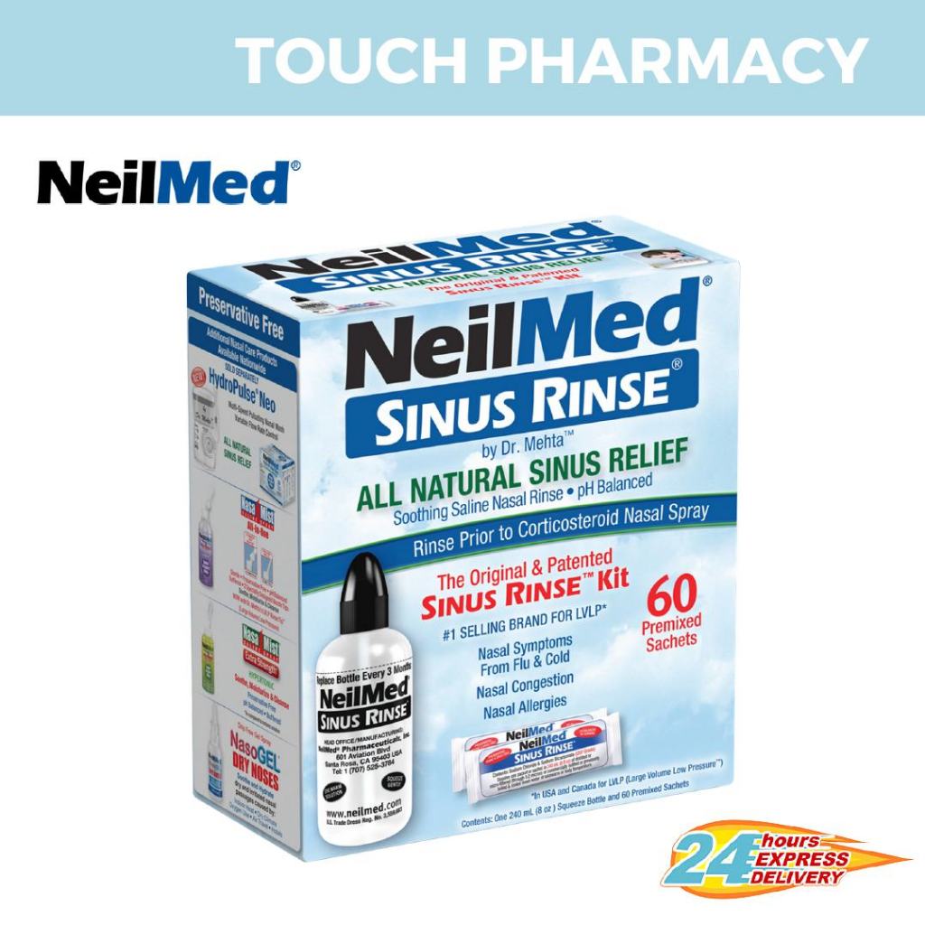 NEILMED Sinus Rinse Kit Nasal Wash Adult (1 Bottle + 60's) | Shopee ...