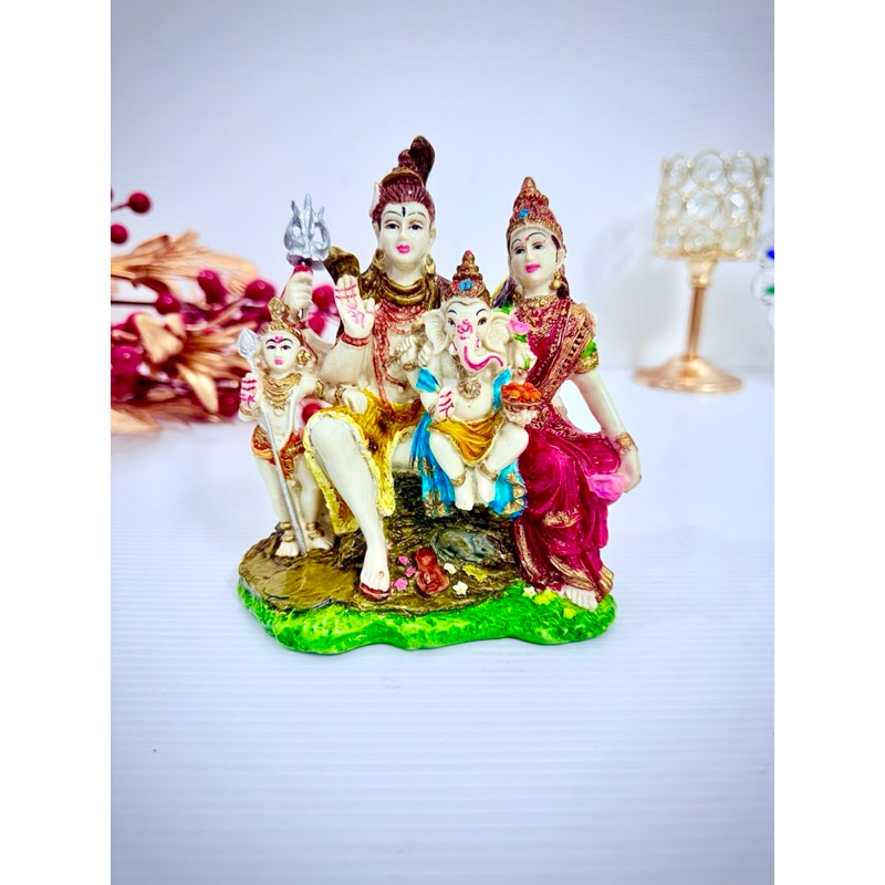 Indian Hindu SIVAN FAMILY Gods Shiva Parvathi Statue For Temple ST546 ...