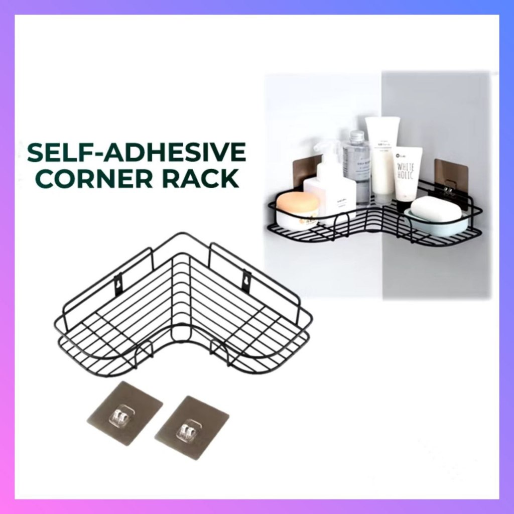 Bathroom Corner Storage Rack Free of Punch Kitchen Dapur Toilet Sink ...