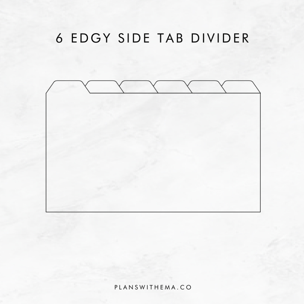 Edgy 6 Side Tabs Planner Divider | Shopee Malaysia