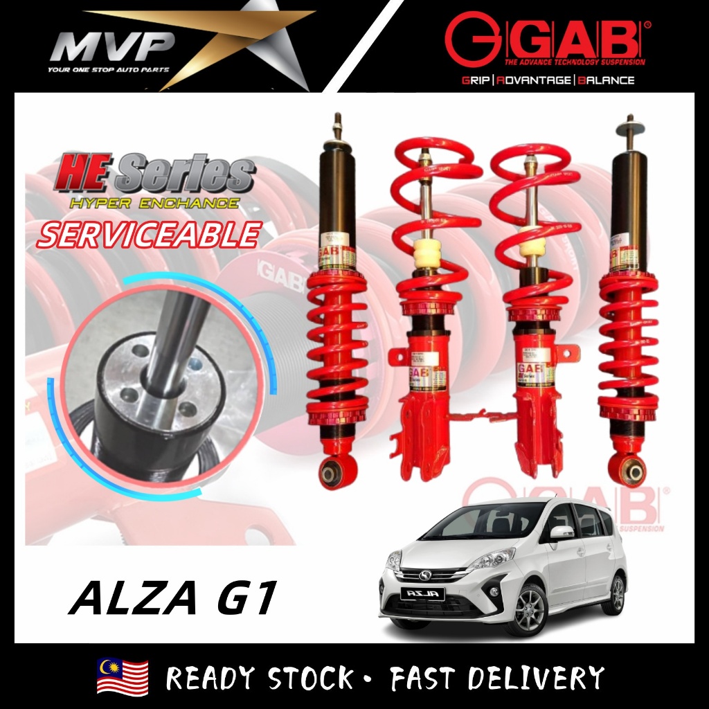 GAB HE Serviceable Hi Low Bodyshift Adjustable Absorber - Perodua Alza ...
