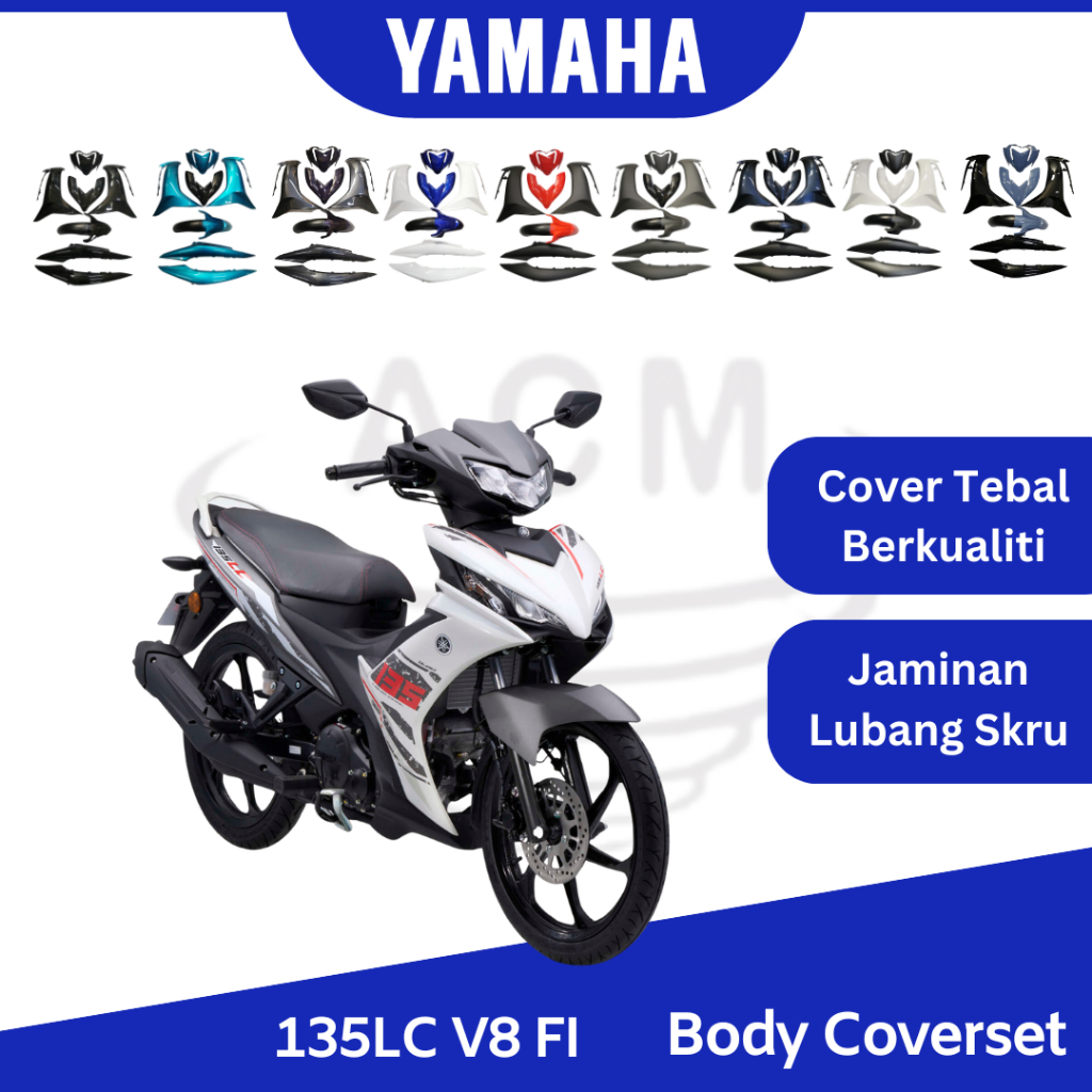 YAMAHA LC135 V8 FI Body Cover Set Coverset Bodyset Body Kit Color Parts 135LC V8 LC LCV8 Fuel ...