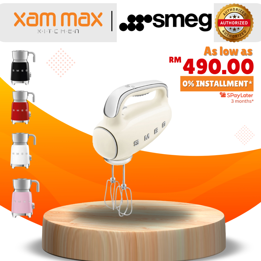 Smeg - HMF01 - Electrical Hand Mixer / 9 Speeds /Backlit LED / Multi ...