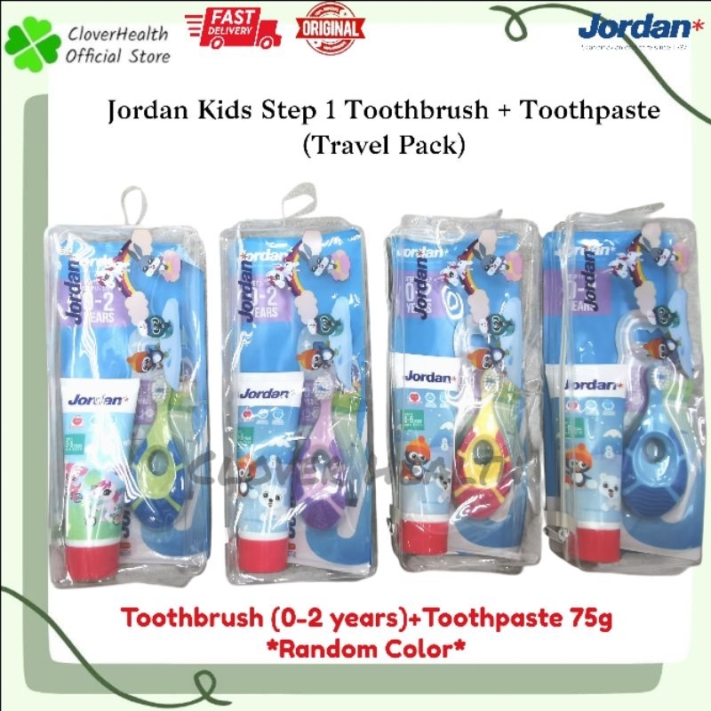 (NORWAY BRAND) Jordan Step 1 Toothbrush 0-2 Years 1pc + toothpaste 75g ...