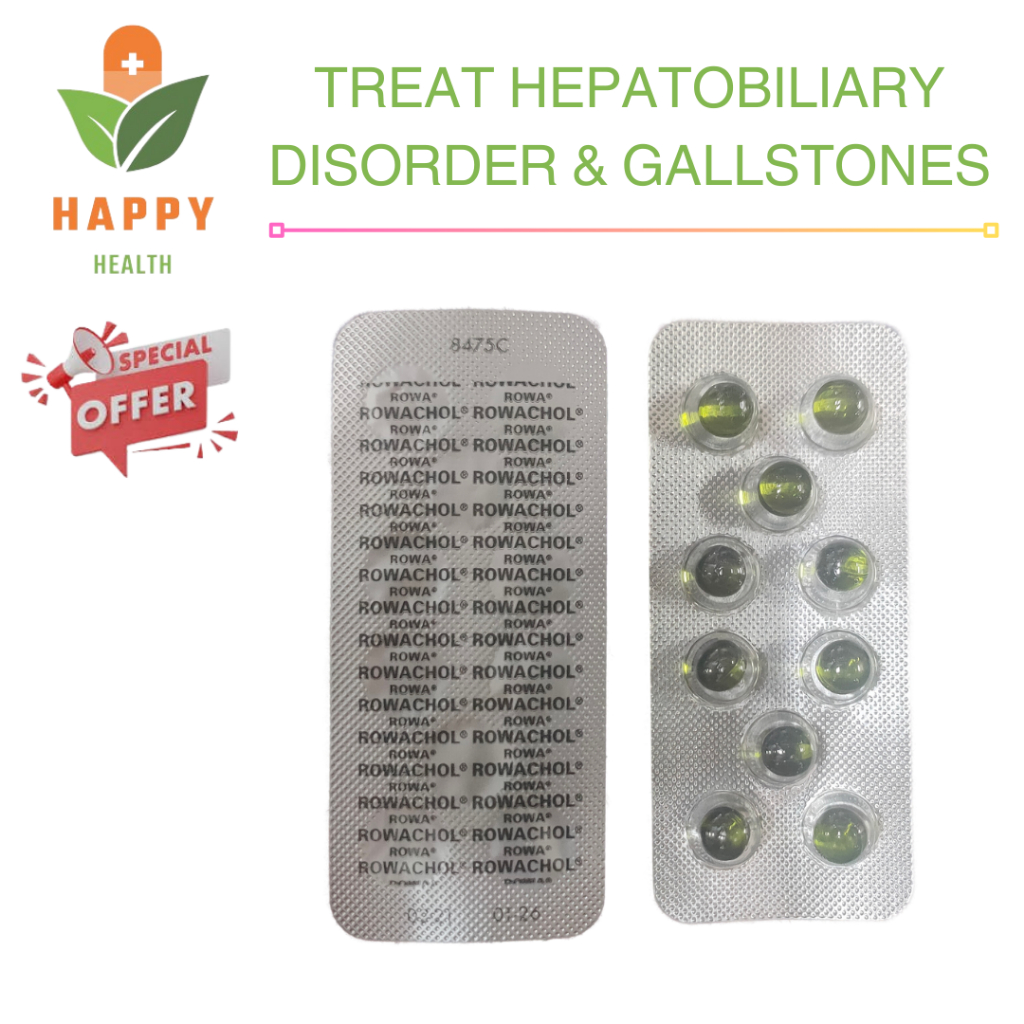 [ Exp 5/2027 ] ROWACHOL CAPSULES 10'S - For Treatment of Hepatobiliary ...