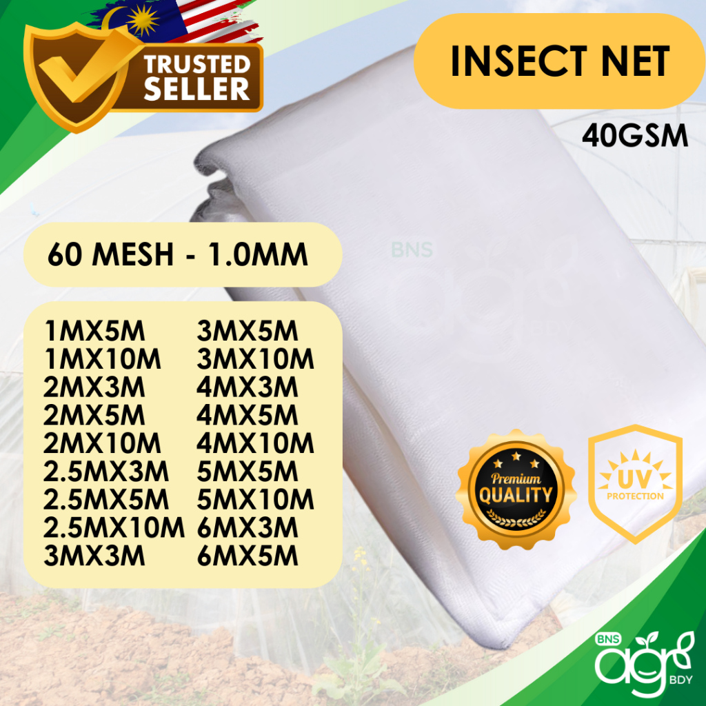 [Pcs] AgroBuddy 60 Mesh Jaring Putih | Supreme Quality Protective Net ...