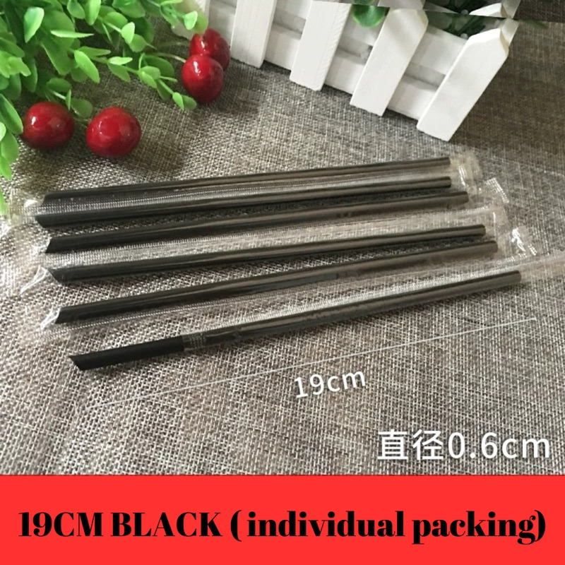 19CM sharp head straw (individual packing) | Shopee Malaysia