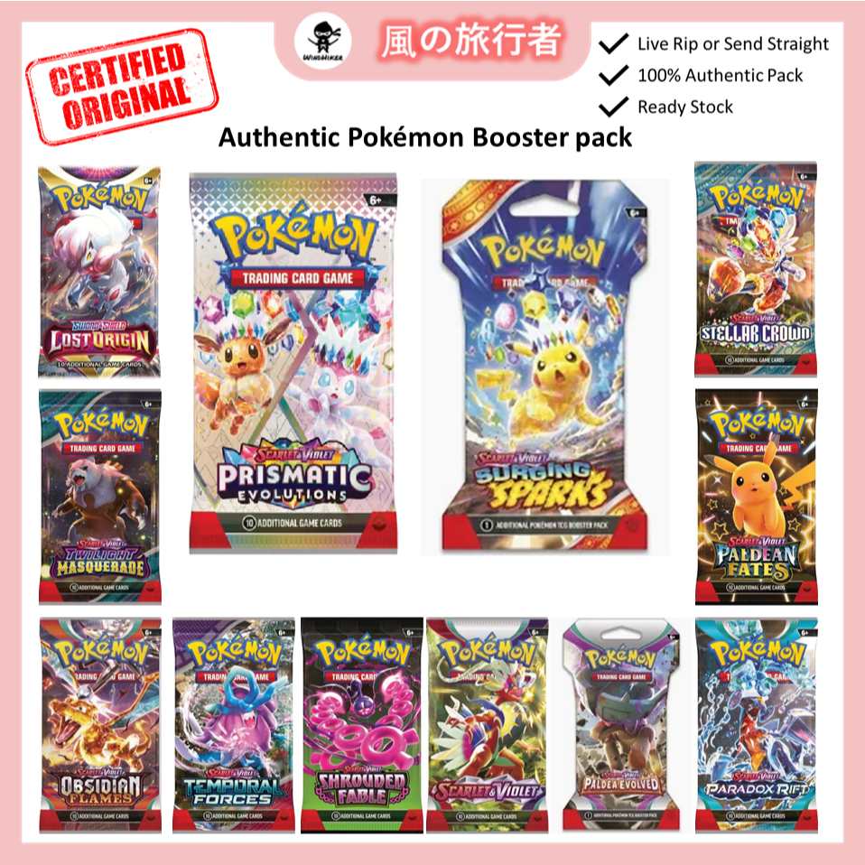 Pokemon Booster Pack Lost Origin Surging Sparks Paldean Fates Paldea ...