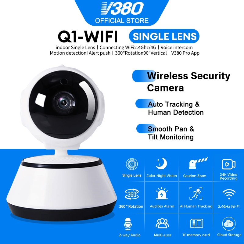 V380 Pro Q1 High Quality HD Camera Wireless CCTV Home Security WiFi ...