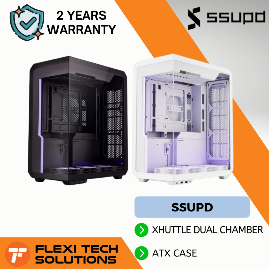 Flexi Tech SSUPD Xhuttle Dual Chamber ATX Case - Black & White | Shopee ...