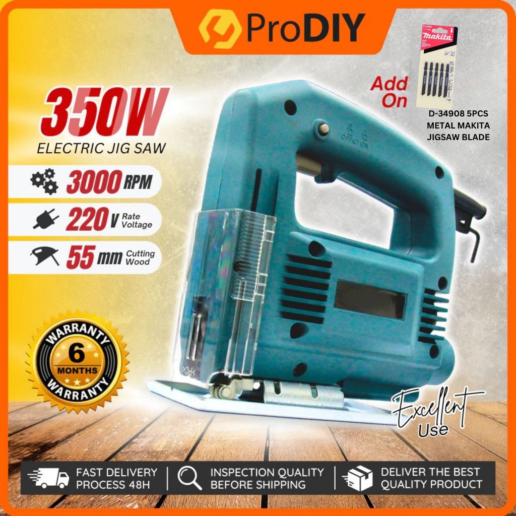 POWERTEK KPJS0313 Electric Jig Saw Machine 350W Jigsaw Blade Cutter ...