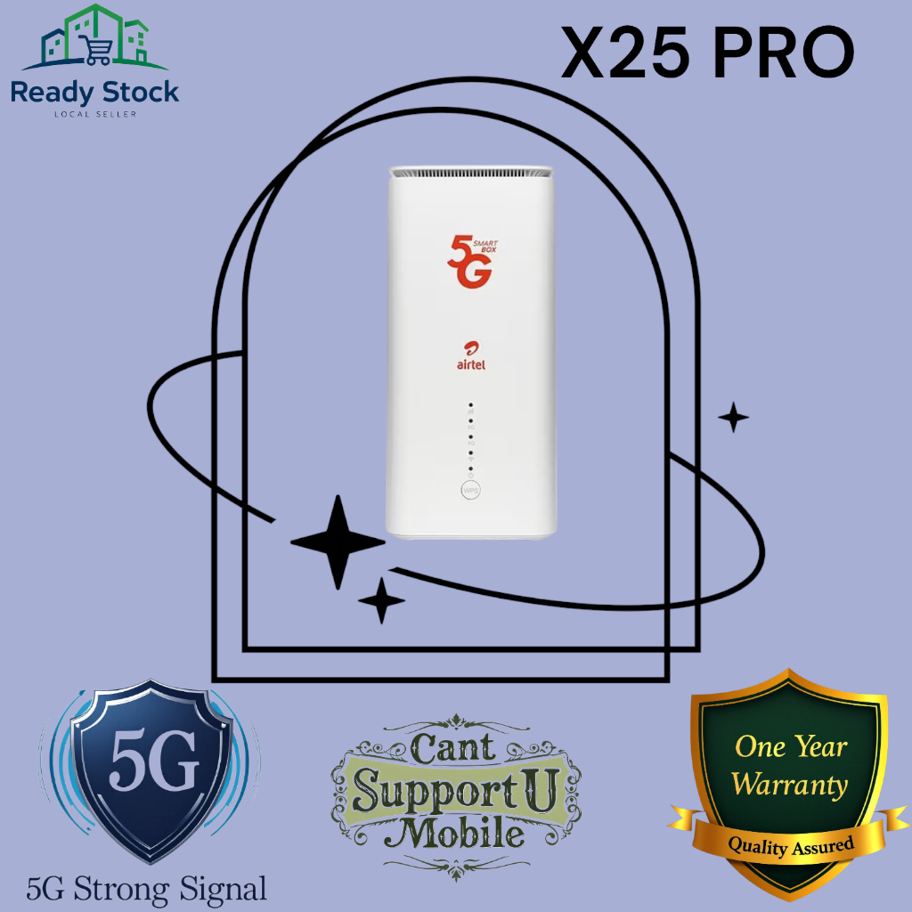 5G WiFi6 Airtel X25 Pro Portable Dual Wifi Mode 6 Modem Router Hotspot Mod LTE CPE Unlocked Wifi ...