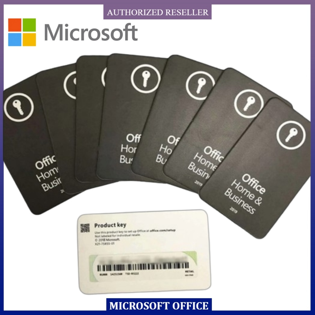 💯 Genuine Microsoft Office Home and business 2019 Keycard Only ...