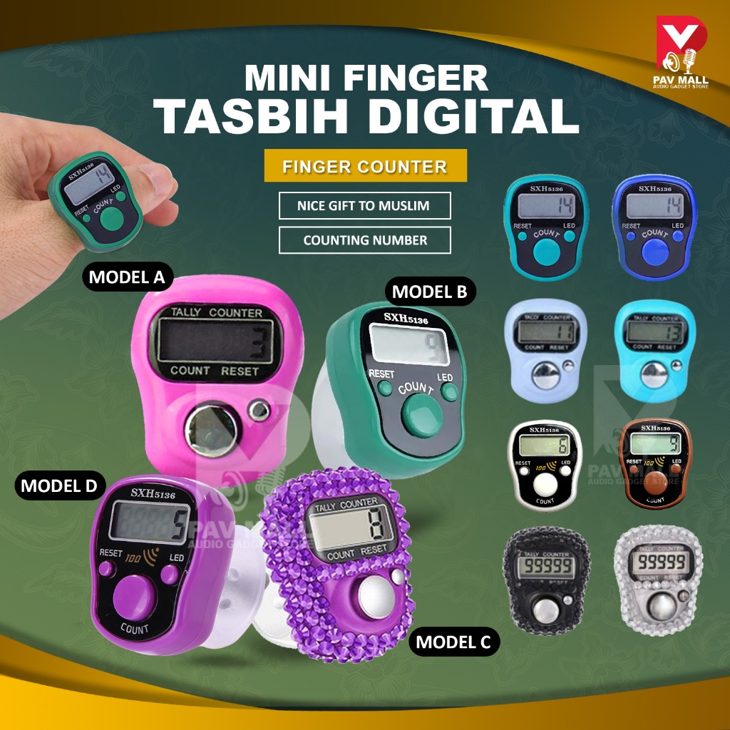 Tasbih Digital Cincin Diamond | Mini Finger Electronic Hand Tally ...