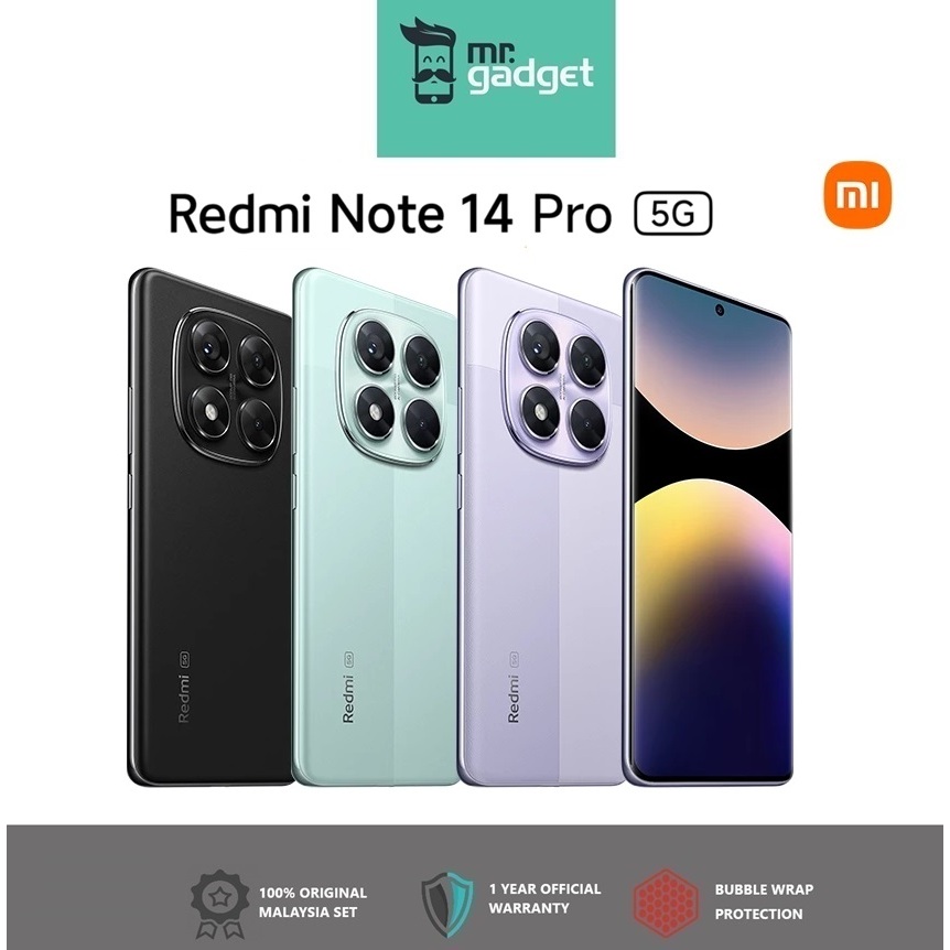 [New] Xiaomi Redmi Note 14 Pro 5G 12+256GB 200MP AI Camera/MTK 7300 ...