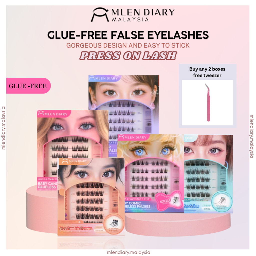 MLEN DIARY Glue-Free False 免胶睫毛 | Shopee Malaysia