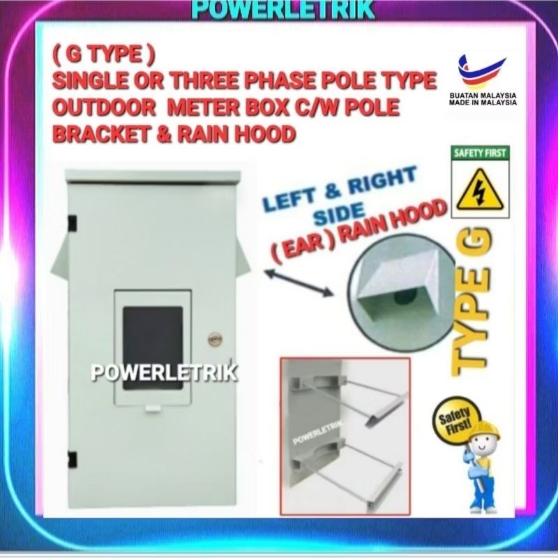 SINGLE PHASE OR THREE PHASE OUTDOOR METER BOX POLE TYPE COMPLETE WITH ...