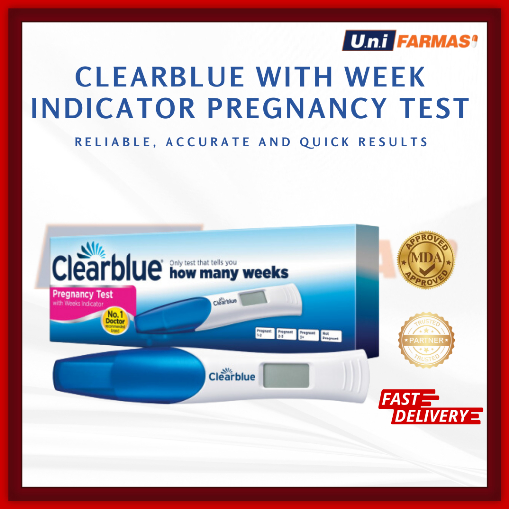 CLEARBLUE WITH WEEK INDICATOR PREGNANCY TEST 1 PIECE PER PACK | Shopee ...