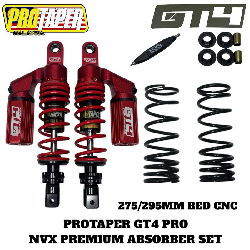 NVX/XMAX PROTAPER GT4 PRO PREMIUM CNC ABSORBER SET XTRA SPRING ORIGINAL ...