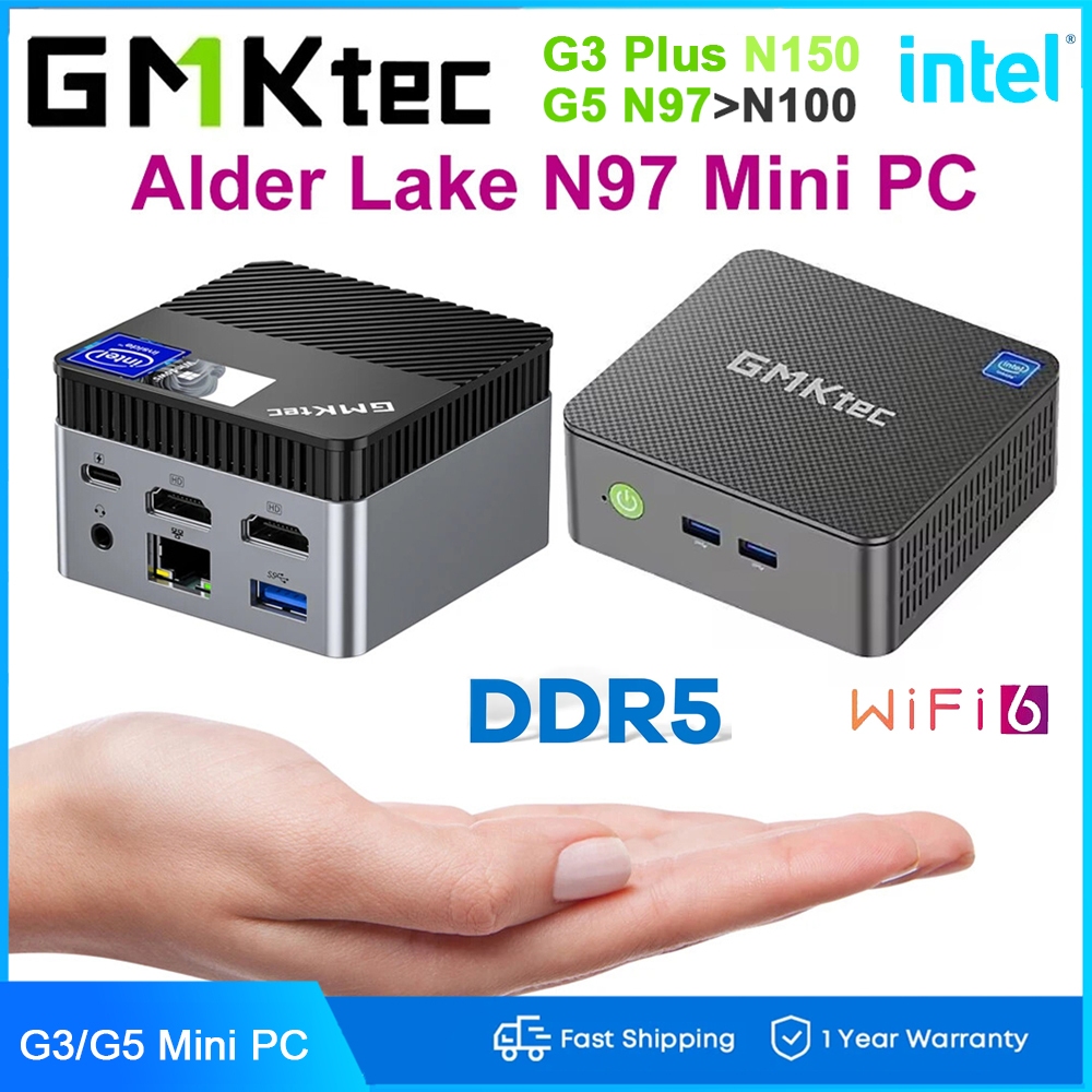 GMKtec G3 Intel 12th N150 MINI PC Windows11Pro G5 N97 DDR5 12GB 1TB SSD Wifi6 BT5.2 Desktop ...