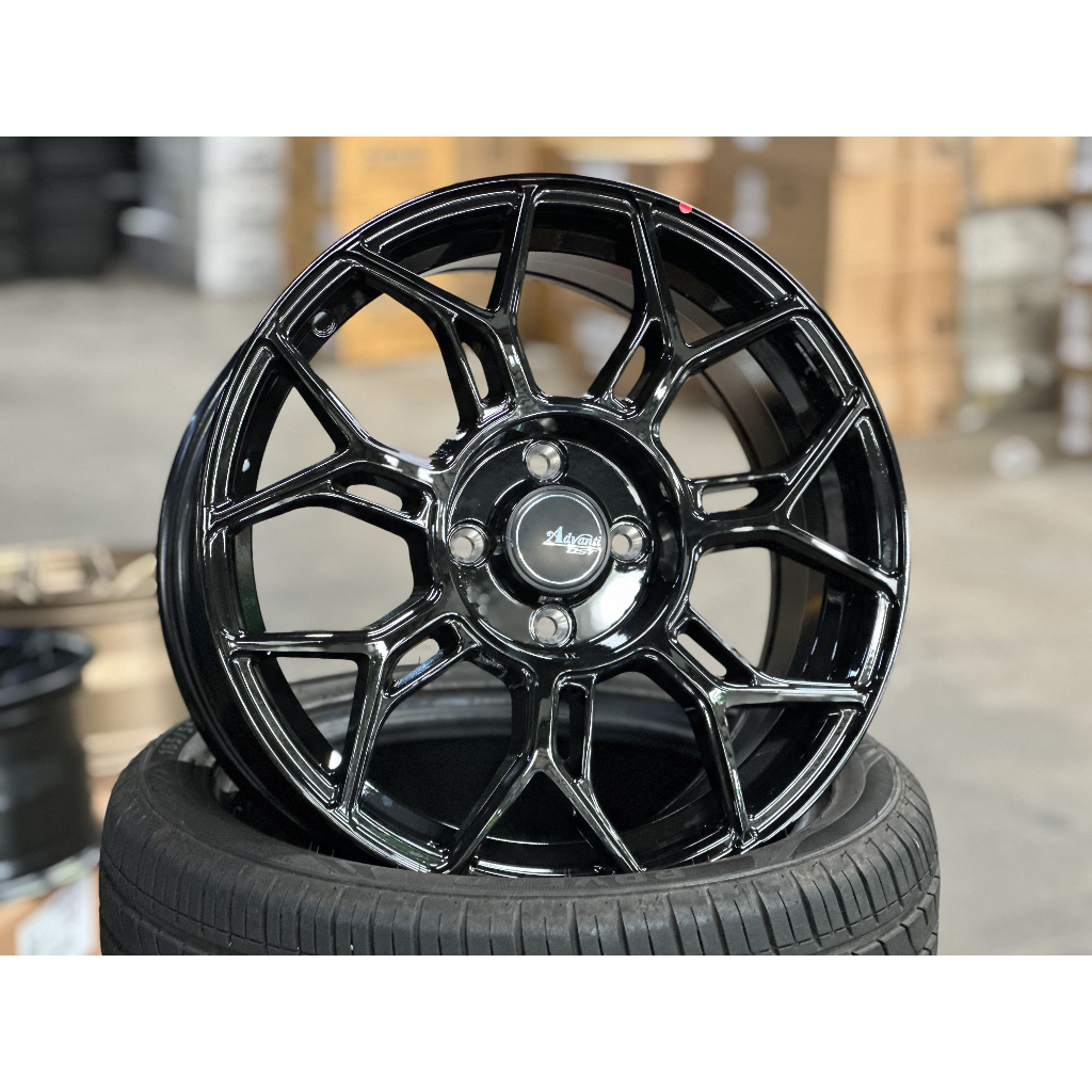 NEW 16X7J Advanti Asphalt Rim (set of 4) Black 4X100 for City Jazz Vios Yaris Myvi Mazda 2 ...