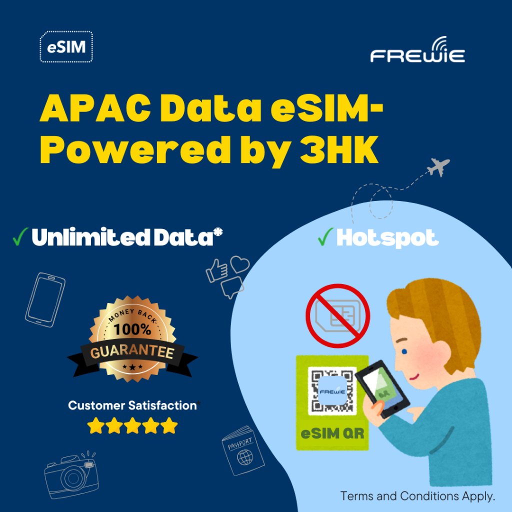 APAC (Asia Pacific) eSIM 4GB-17GB for 30-365 Days Data Roaming | QR Code via Email - By 3HK ...