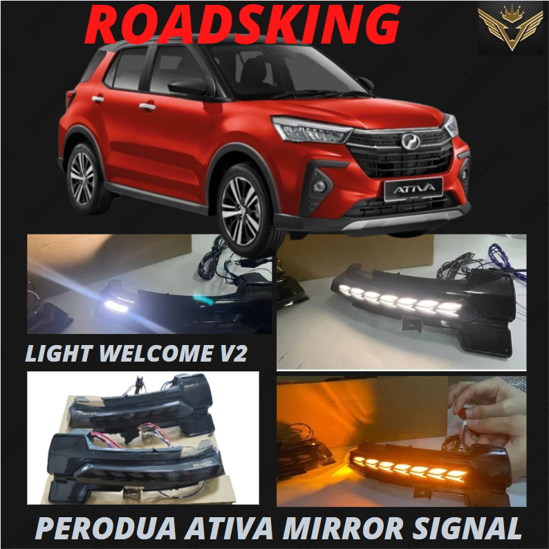 PERODUA ATIVA SIDE MIRROR SIGNAL RUNNING WELCOME LIGHT DAYLIGHT DRL ...
