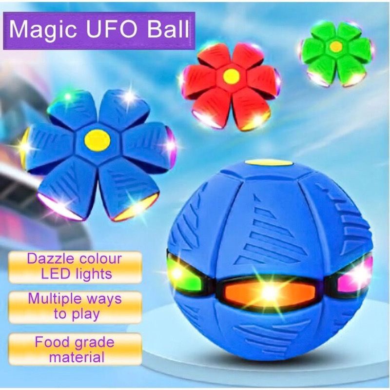 Bola Mechamato Led Magic UFO Magic Flying Saucer Ball Deformation UFO ...