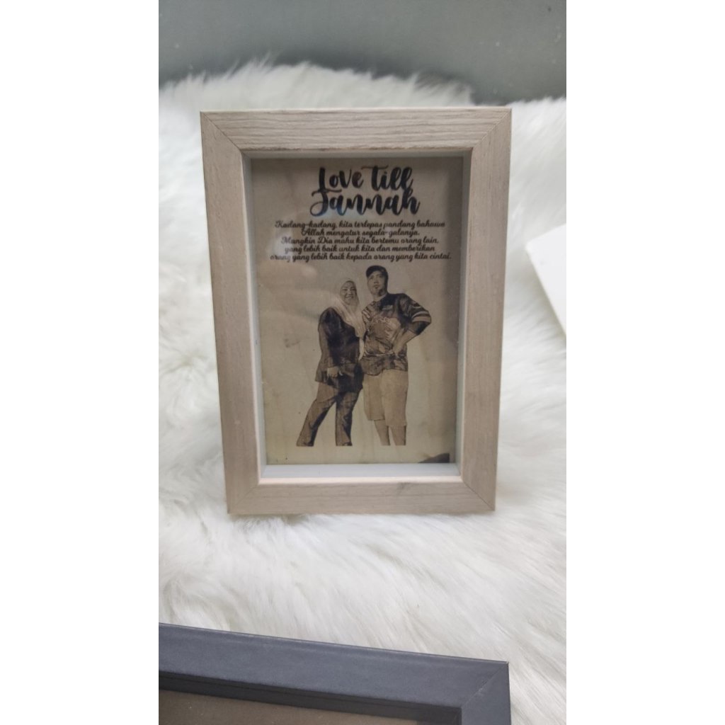 Eksklusif Customade Wood Photo Lase Engraving Frame Cenderahati Frame ...