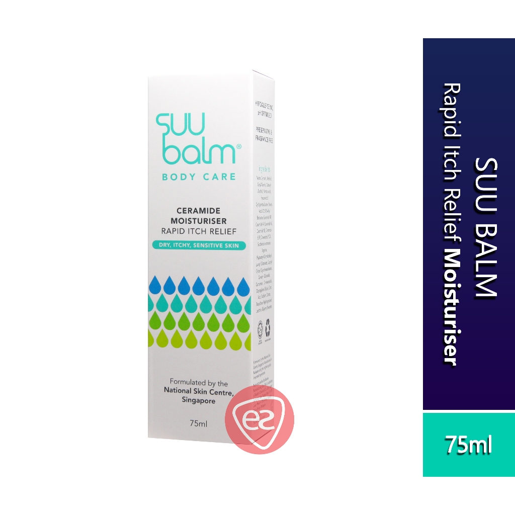 Suu Balm Ceramide Moisturiser Rapid Itch Relief Cream 75ml (For Dry, Itchy, Sensitive Skin ...