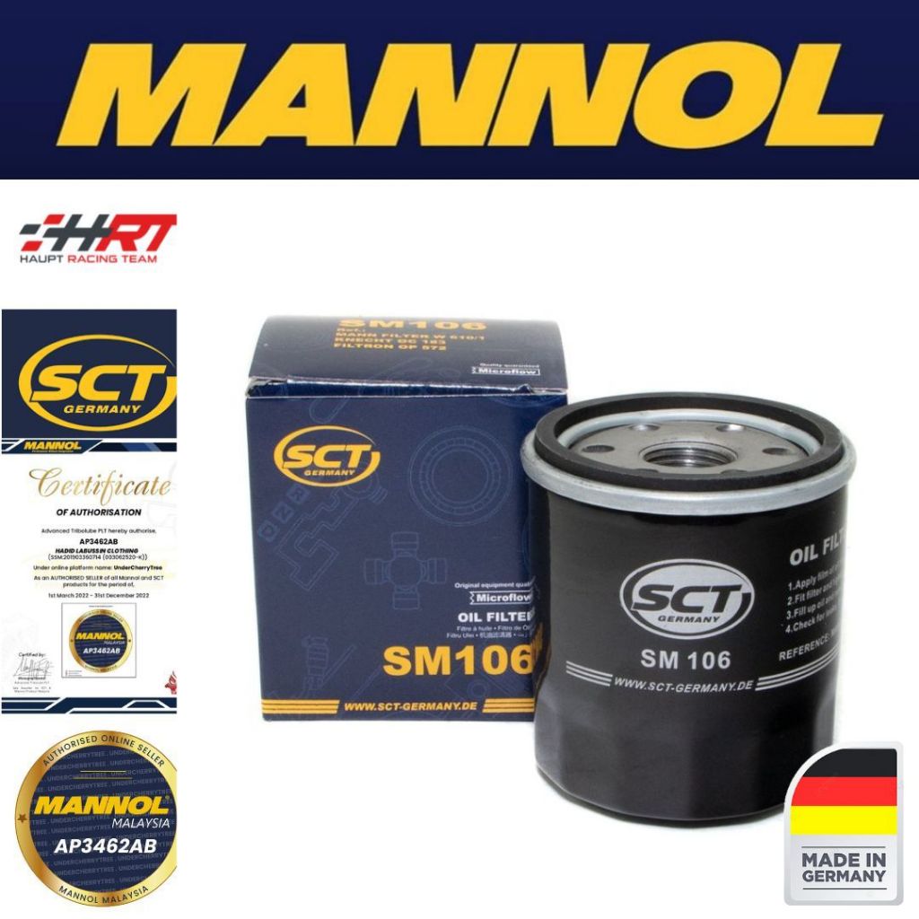 MANNOL SCT Germany Oil Filter SM 106 - TOYOTA | PERODUA | SUZUKI ...