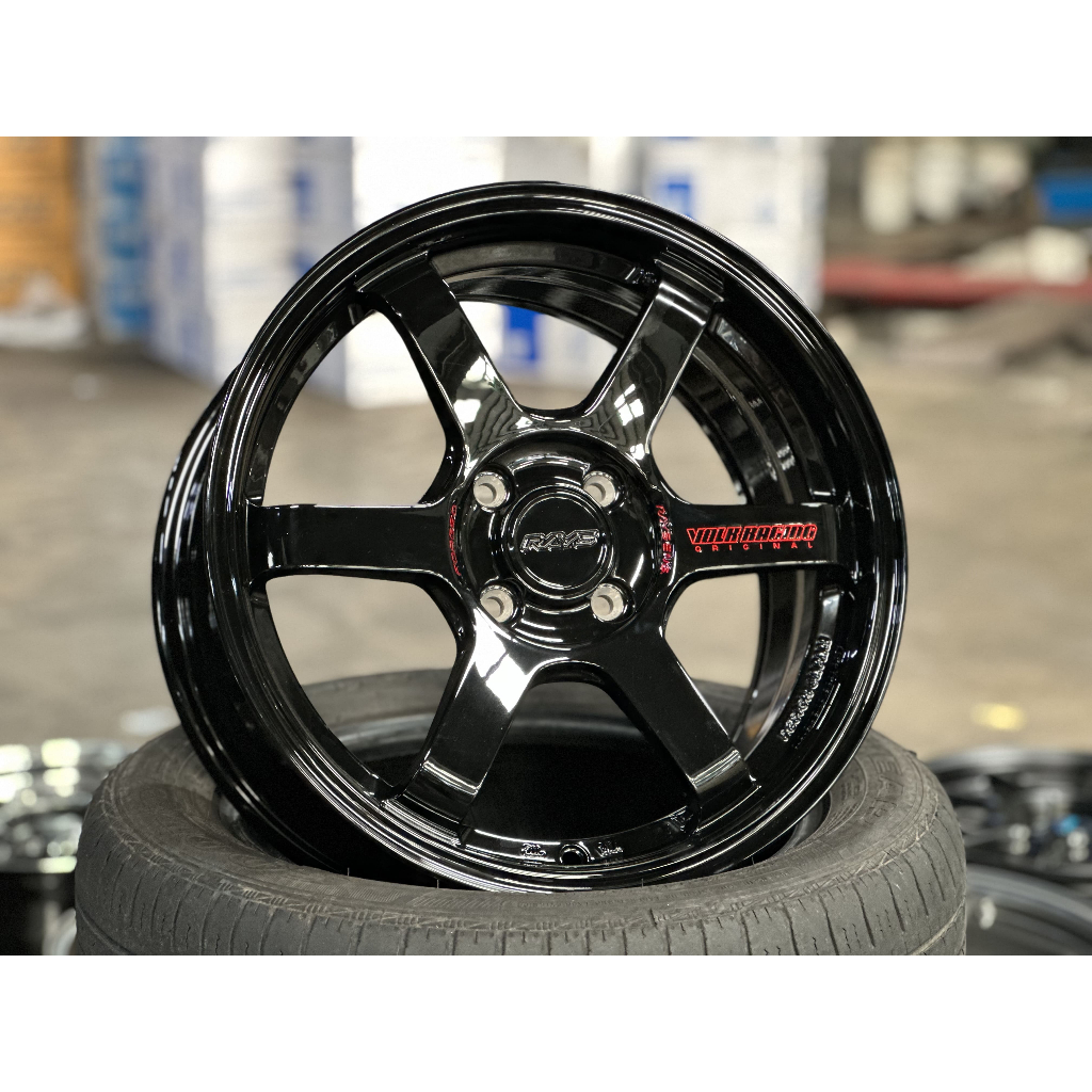 NEW 16X7J AOW TE37 Sonic Rim (set of 4) Black 4X100 for City Jazz Vios Yaris Myvi Mazda 2 ...