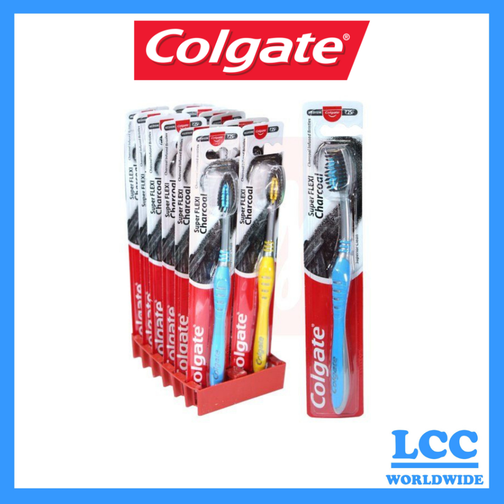 COLGATE Classic Clean / Cahrcoal Toothbrush | Berus Gigi 1's | Shopee ...