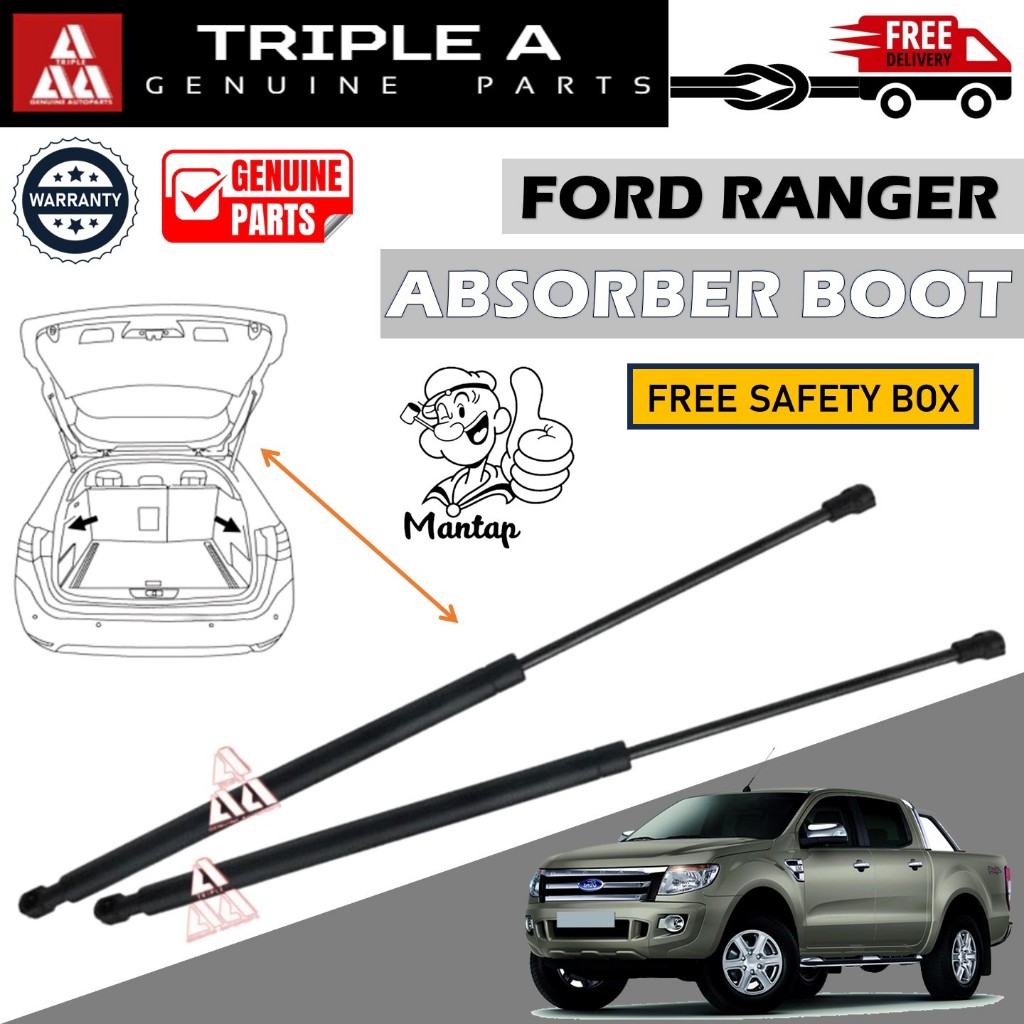 ( ORI SPEC USE ) FORD RANGER T6 T7 FRONT Bonnet Damper FRONT Boot ...