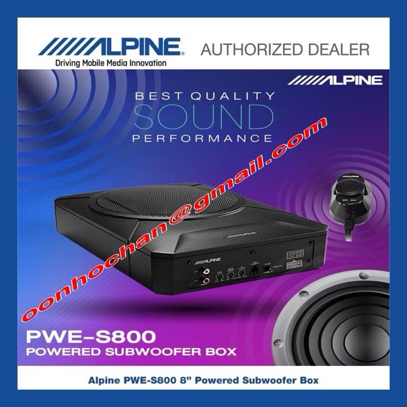 Alpine PWE-S800 8" Active Underseat Subwoofer Slim & Compact | Shopee ...