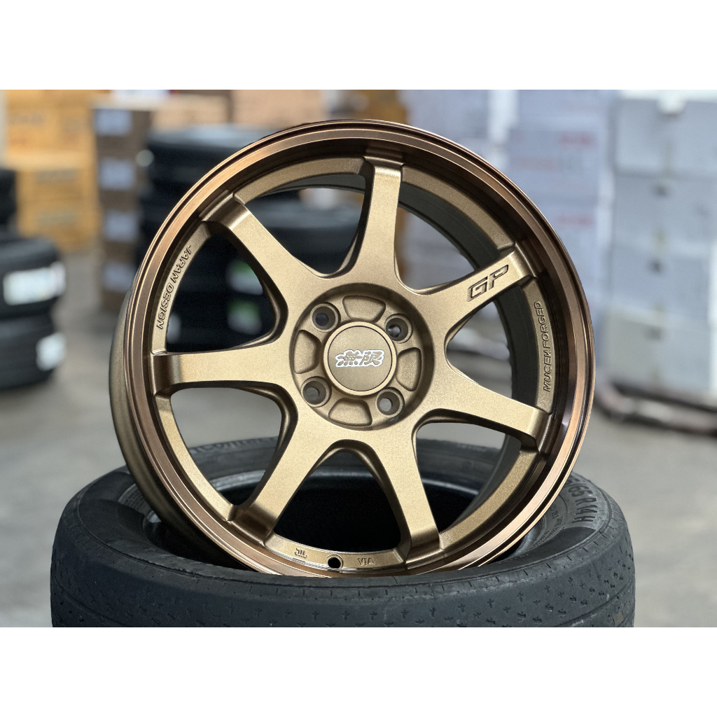 NEW 16X7J Mugen GP Rim (set of 4) Bronze 4X100 for City Jazz Vios Yaris Myvi Mazda 2 | Shopee ...